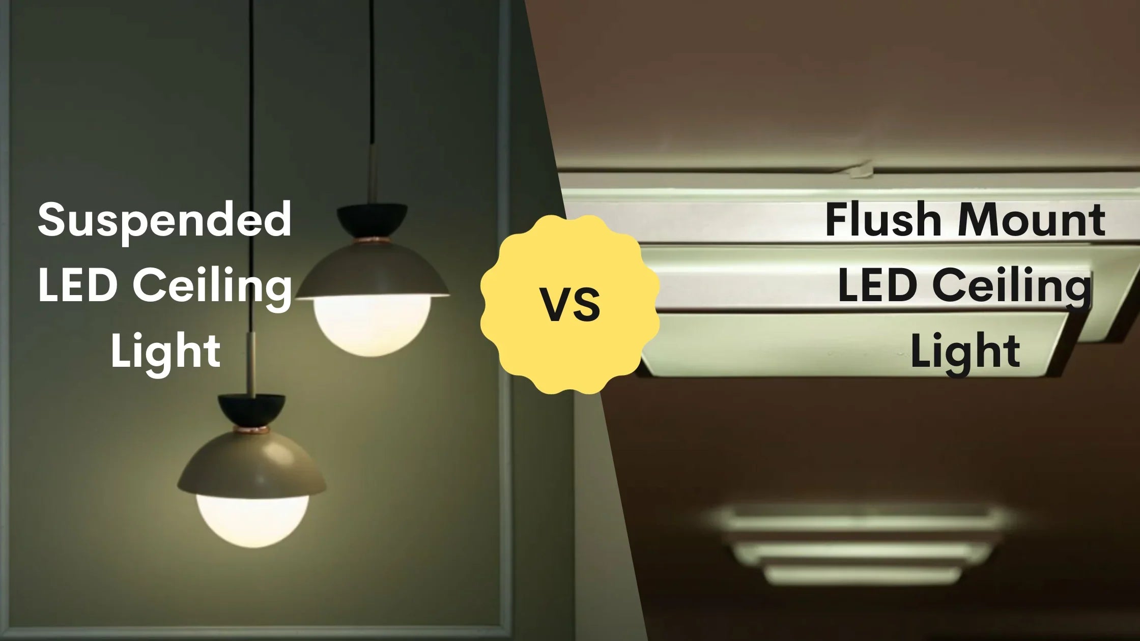Surface Mounted vs Suspended LED Lighting – Elegant Interior