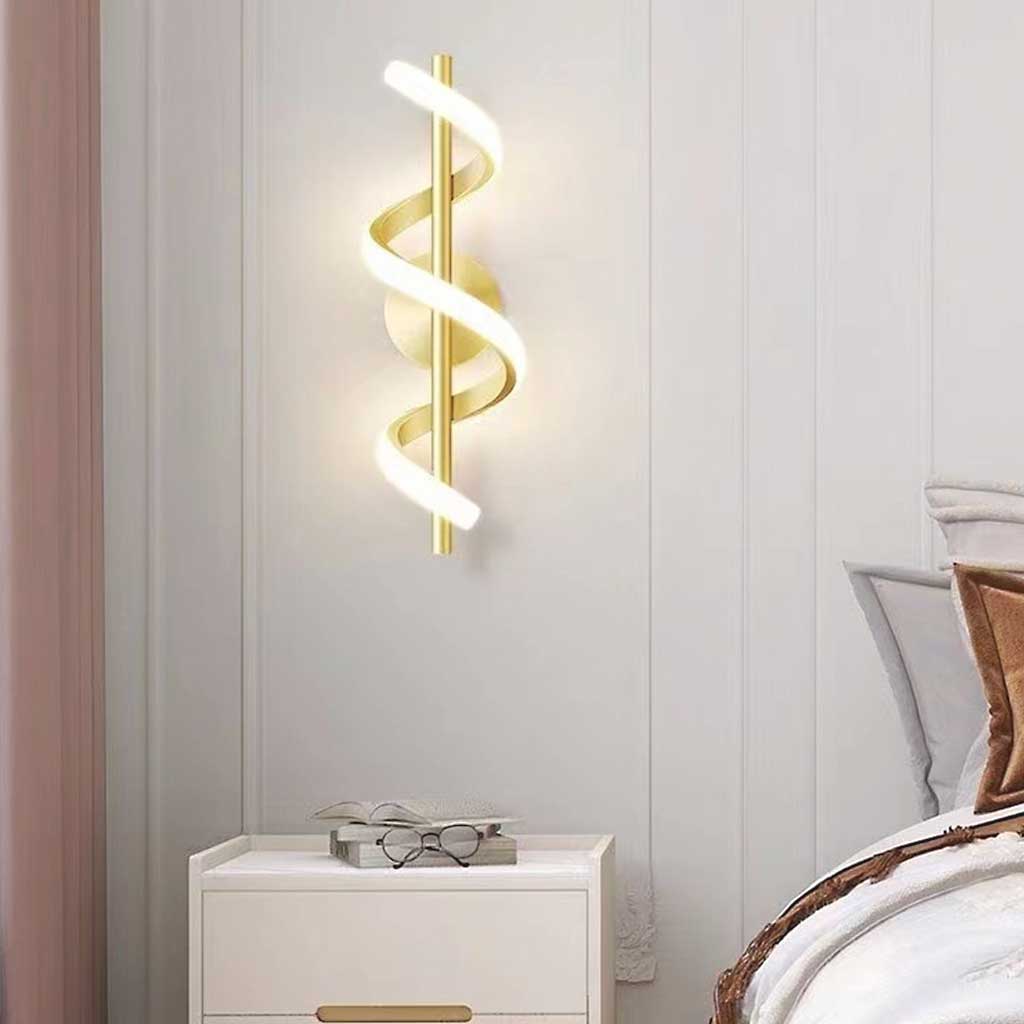 Wavy Linear Wall Lamp – Modern LED Wall Light with Unique Wavy Design ...