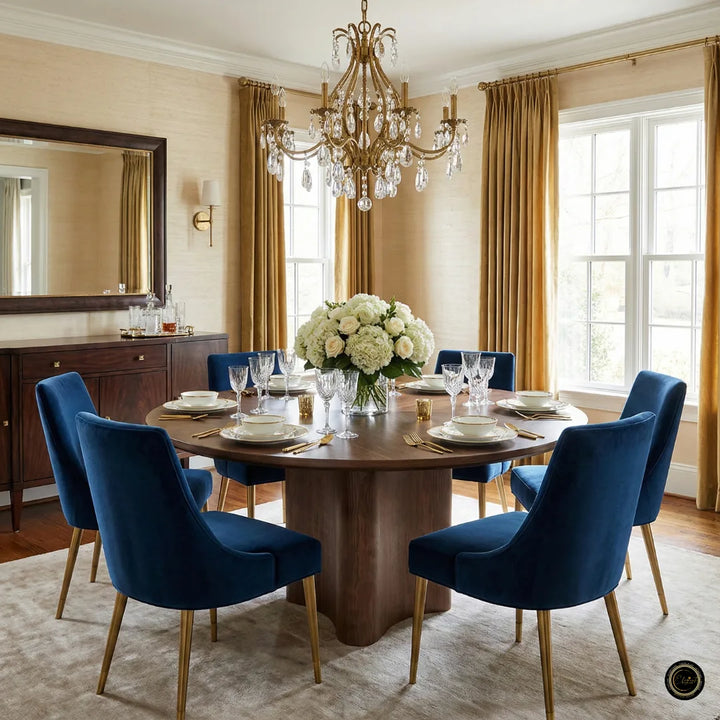 Modern Round Dining Table - 135CM Diameter, 76CM Height – Elegant Interior