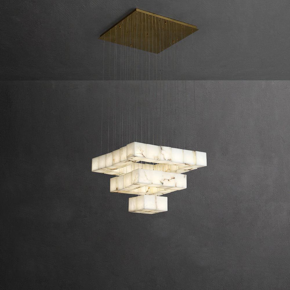 Alabaster Box Pendant Light | Elegant Interior