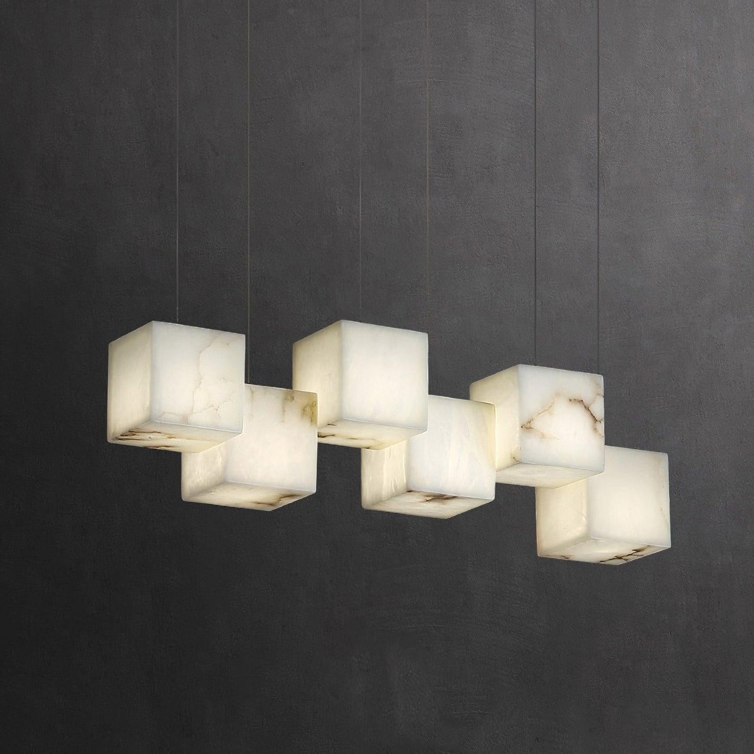 Alabaster Box Pendant Light | Elegant Interior